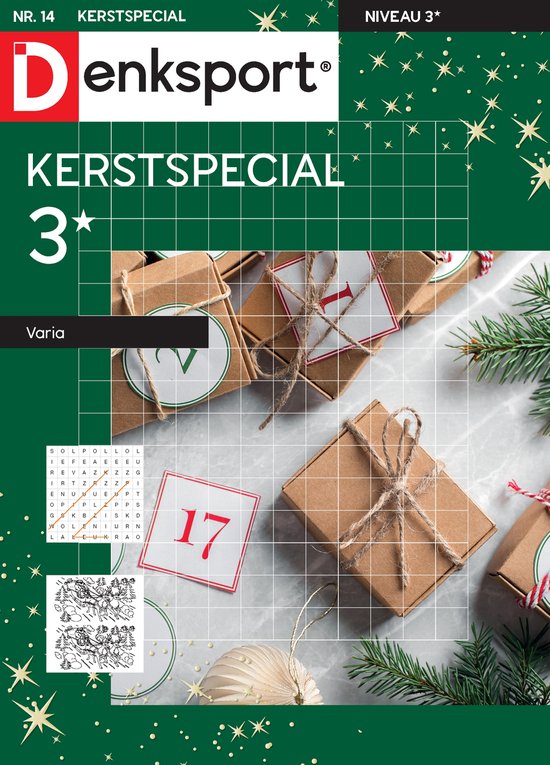 Denksport Puzzelboek Varia 3* kerstspecial, editie 14 | bol