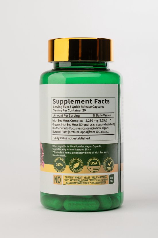 Biologische Irish SEA MOSS complex capsules seamoss - zeewier ...