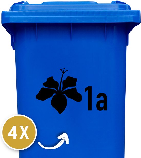 Container sticker - Container Sticker Huisnummer - Variant: Lelie ...