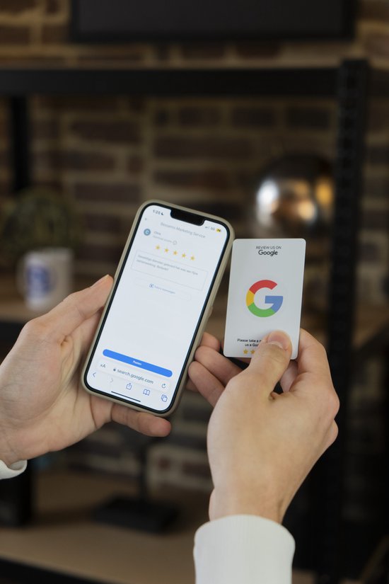 Google NFC Review Kaart - Reviews verzamelen - Wit | bol