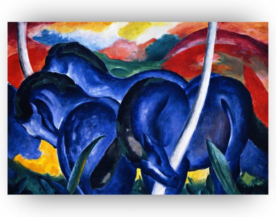 Grote blauwe paarden - Franz marc poster - Poster Franz Marc ...