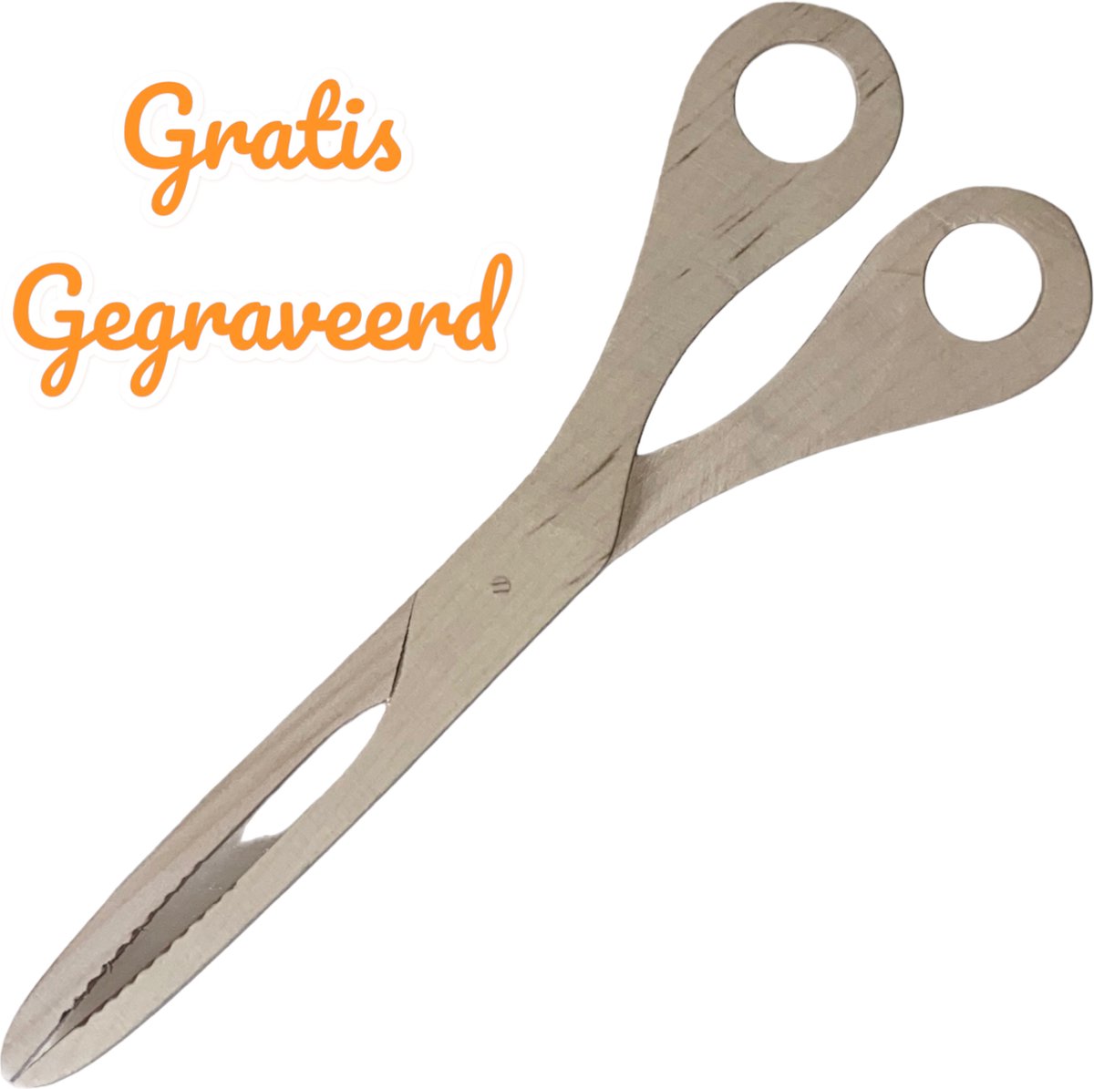 Houten schaar-tang - Gratis graveren naam of tekst - Keukentang ...