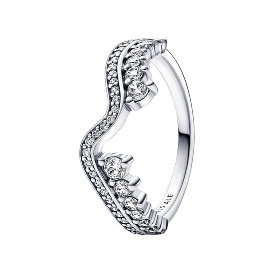 Pandora Ring Asymmetrische golf 192543C01-54 | bol