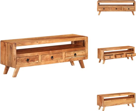 vidaXL Televisiemeubel - Acaciahout - 110 x 30 x 40 cm - Trendy design ...