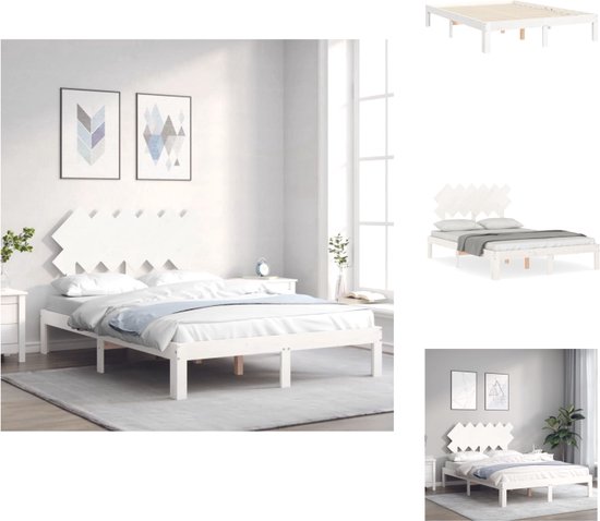 vidaXL Bed Vuren Hout - 120 x 200 cm - Multiplex Lattenbodem - Bed | bol