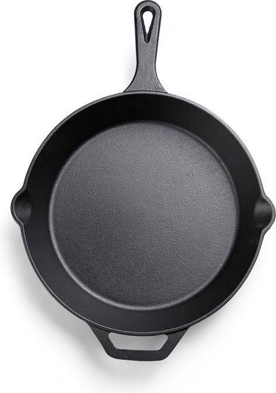 Koock Amsterdam® Skillet gietijzer - koekenpan MET DEKSEL - 30 cm ...