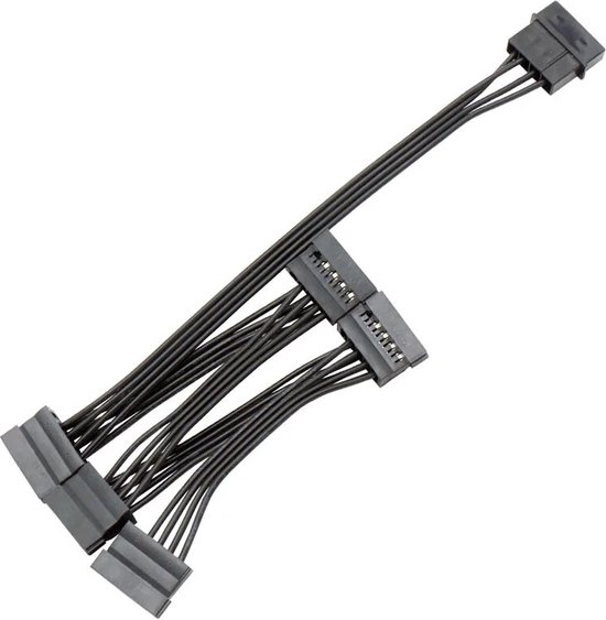 Molex 5Pin 1 Tot 5 Sata 15Pin Harde Schijf Voeding Splitter Cable Koord ...