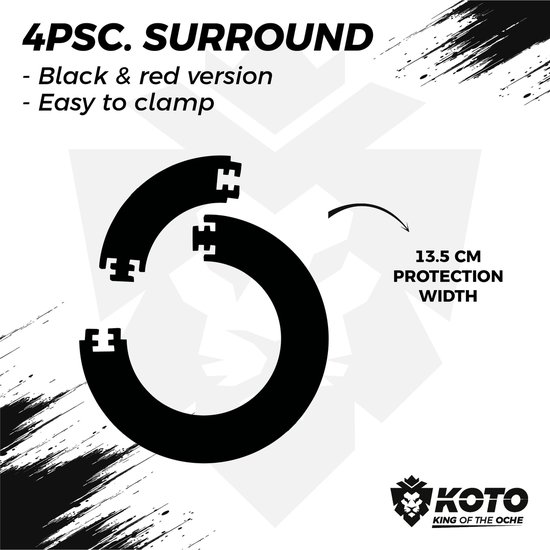 KOTO 4PCS. Surround – Dartbord Surround Grijs | bol