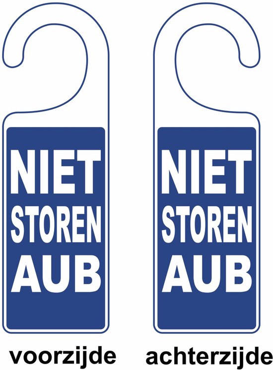 Deurhanger 'NIET STOREN AUB' Blauw lichtgewicht forex | bol