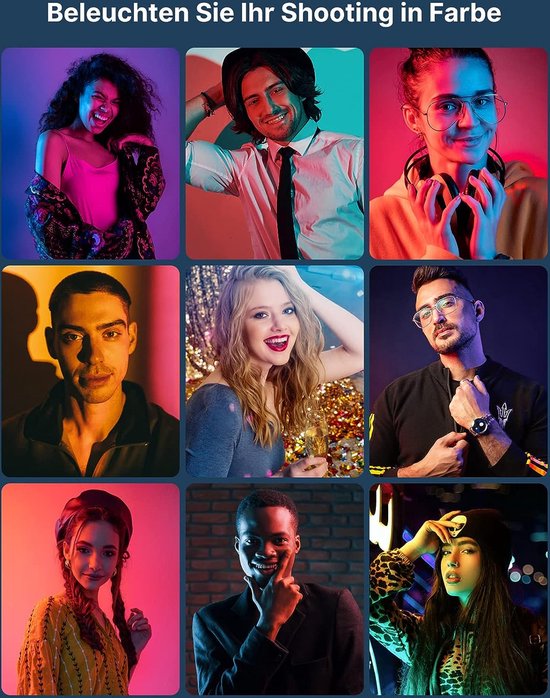 VL49 rgb video light met 2000 mAh batterij, led lamp camera klein ...