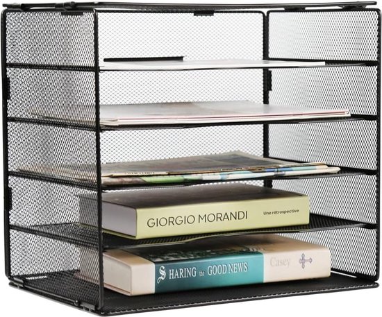 3 bureau-organizer, 5 niveaus, A4-bestandsorganizer ...