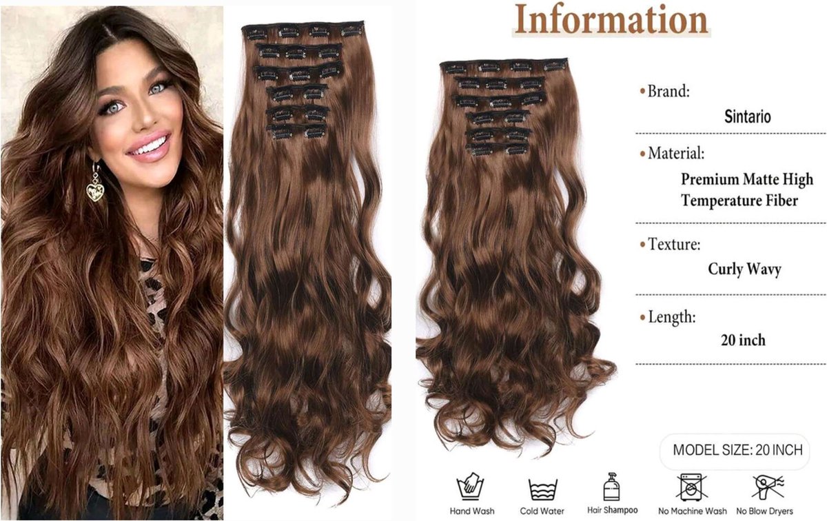 Haar extensions hairextensions haarextensions lichtbruin licht bruin ...