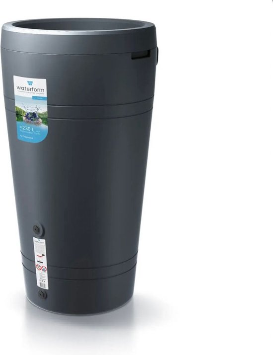 Intratuin regenton met plantenbak Tube antraciet 230 L | bol