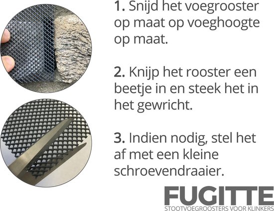 FUGITTE voegenrooster – 50 stuks (8cm hoog) | voegventilator ...