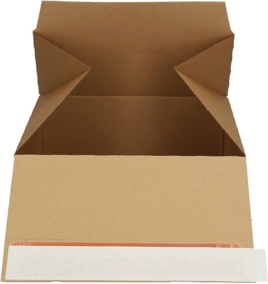 20x Verzenddoos 240 x 200 x 120 mm met plak- en tearstrip - E- golf (± ...