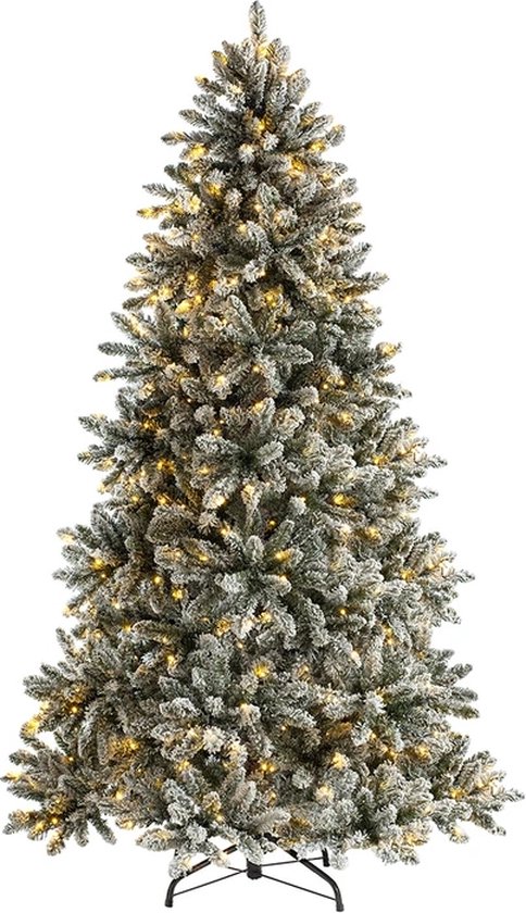 PRACHTIGE KERST® - Kerstboom met verlichting - 210cm - Met sneeuw ...