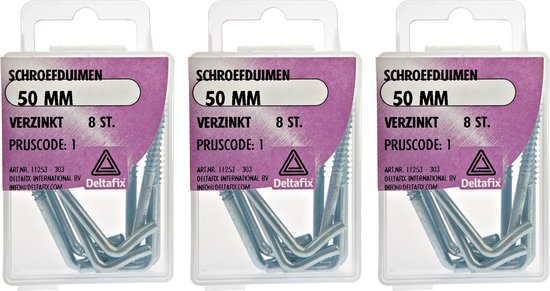 Deltafix Screw Thumbs - 24x - métal galvanisé - 50 mm - fixations ...