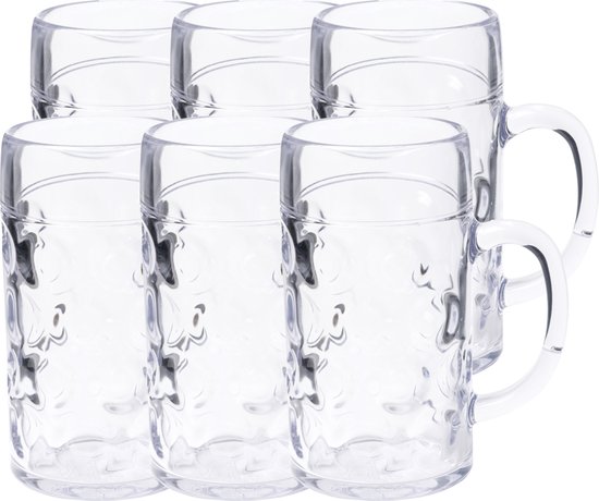 Depa Bierpul/bierglas - 12x - transparant - onbreekbaar kunststof - 500 ml -... | bol