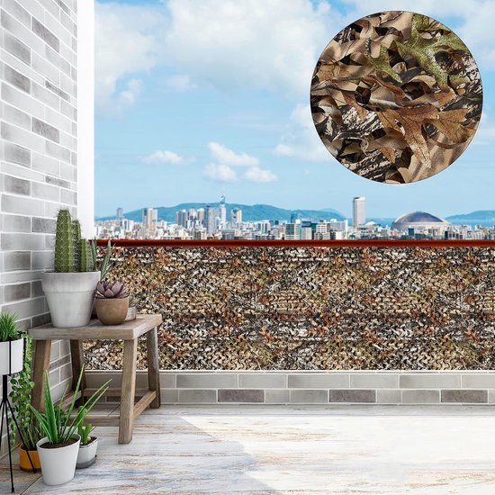 LOOGU Privacy Net for Balcony Patio Garden Porch Decoration Forest Look ...