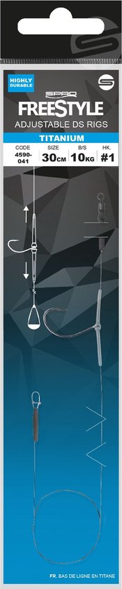 Spro Freestyle Titanium Adjust Dropshot Rig 0.40mm #01 (50cm) | Roofvis onderlijn | bol