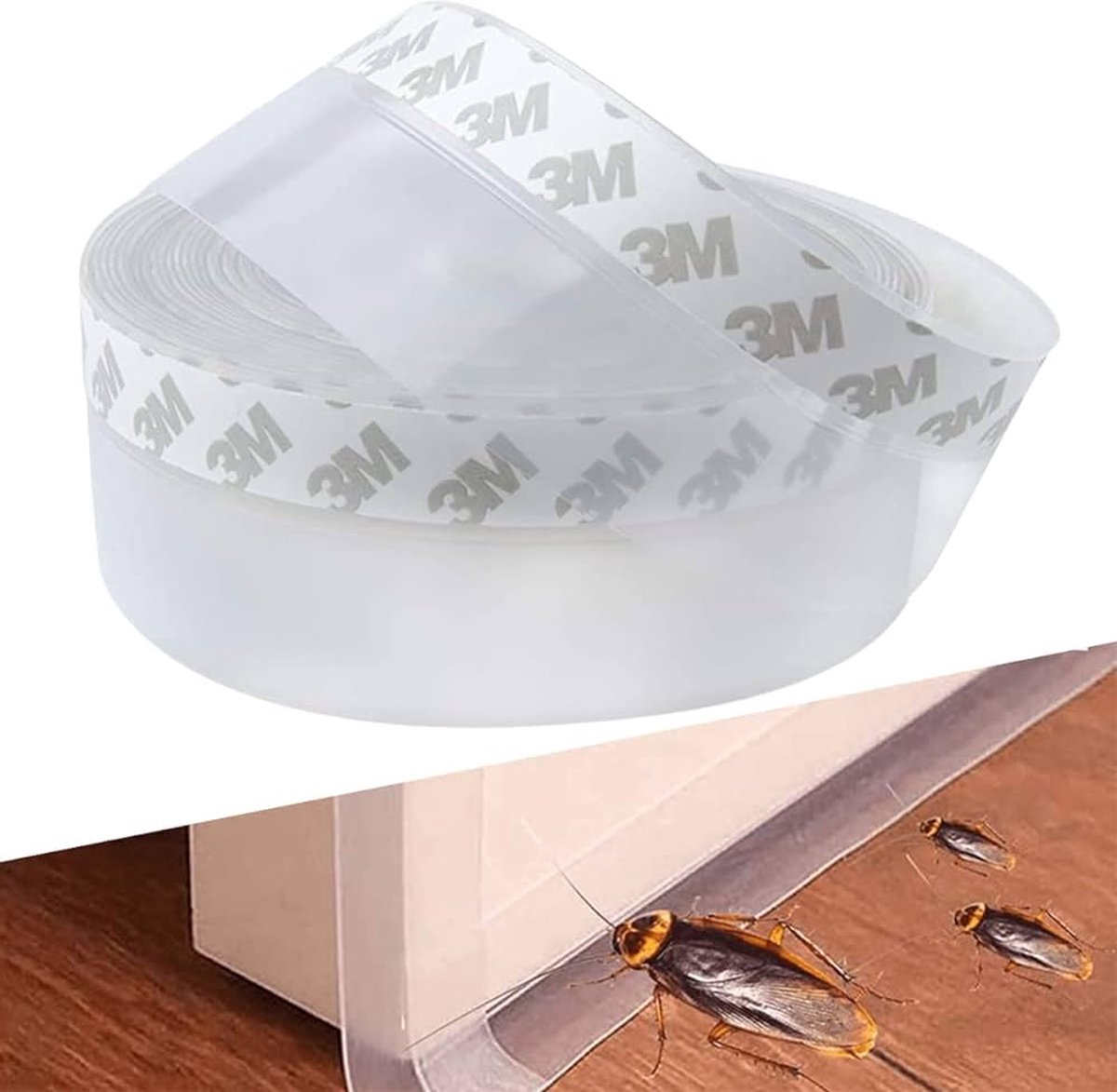 Tochtstrip - 500cm x 4.5cm - Zelfklevend - Transparant - Isolatie ...