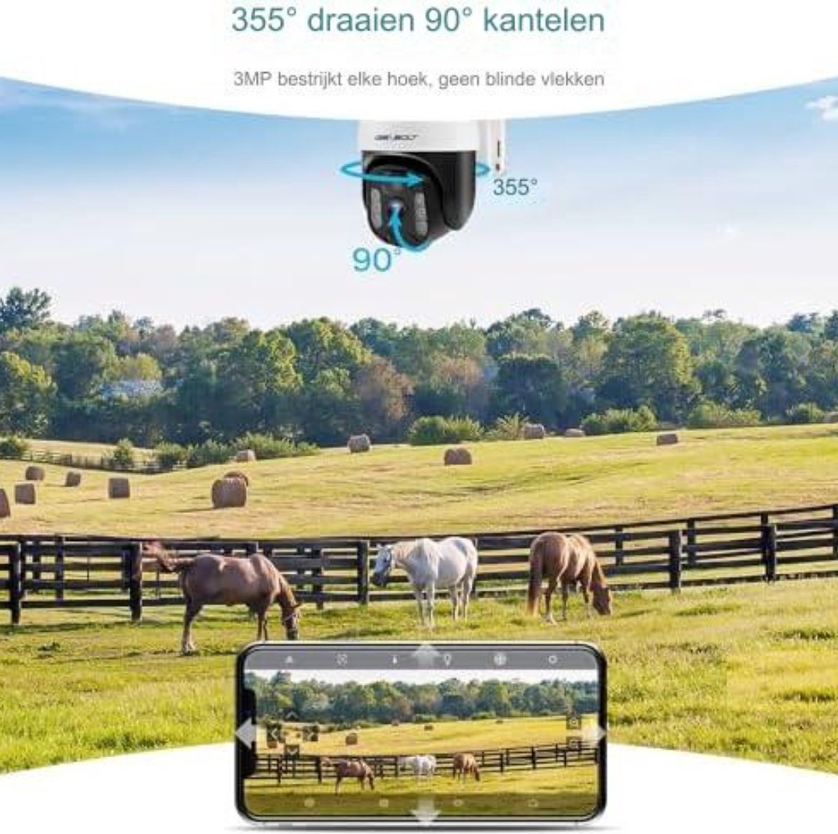 Camerabewaking Draadloos - Beveiligingscamera Draadloos Buiten - Camerabewaking Voor... | bol