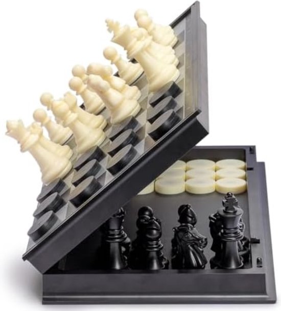 Dambord Met Damstenen - Damspel - Dambord Hout - Dambord Kinderen ...