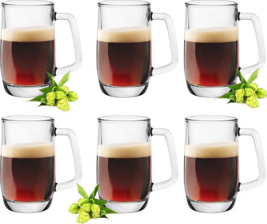 Glasmark Bierglazen - Bierpullen - transparant glas - 6x stuks - 300 ml - Oktoberfest | bol