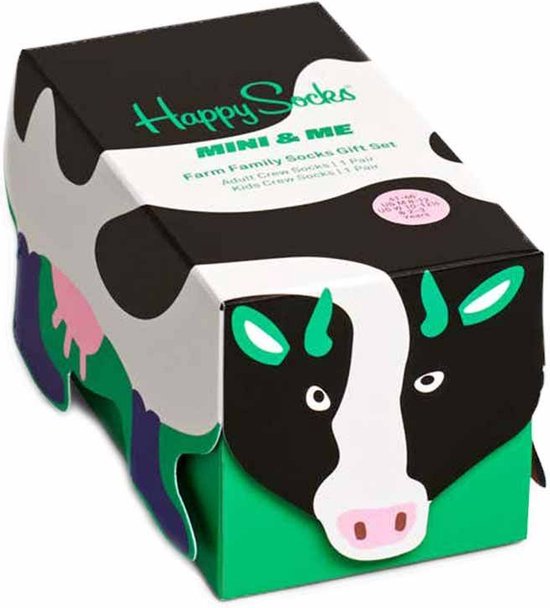 Happy Socks Mini & Me Farmcrew Gift Box (2-Pack) - Maat 24-26 (2-3 jaar ...