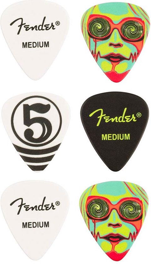 Fender - John 5 - Plectrum - Medium - 6-pack | bol