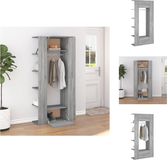 vidaXL Gangkast - Gangkasten - 97.5 x 37 x 99 cm - Bewerkt hout - Kast ...