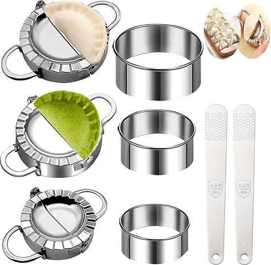 8-Piece Set Stainless Steel Dumpling Maker Set Ravioli Shaper Dumpling ...
