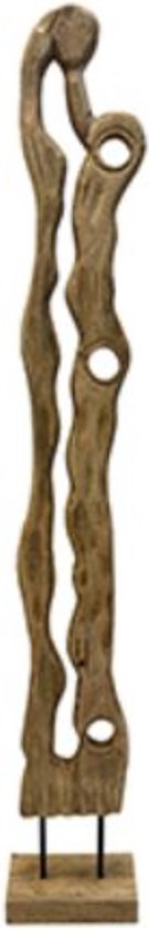 Beeld - hout beeld - naturel - abstract - by Mooss - Hoog 118 cm | bol