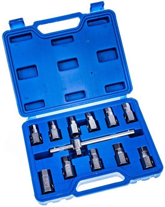 Carterplug doppen set - 12 delig - Olie plug dop - Carter plug sleutel ...