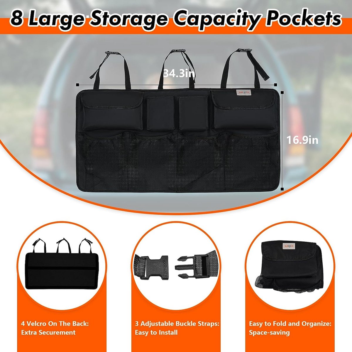 Car Boot Organiser - 3rd Gen [7 keer Upgrade] Super Capacity Car ...