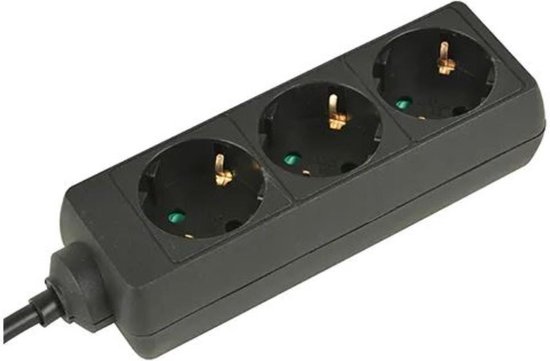 Verdeeldoos 3v+RA 3x1.5mm² 1,5m snoer zwart | bol