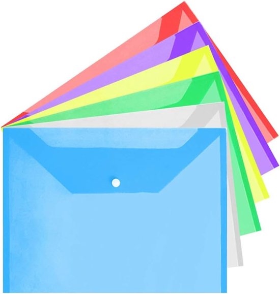 Documententas A4 transparant, 30 stuks meerkleurige documentenmap met ...