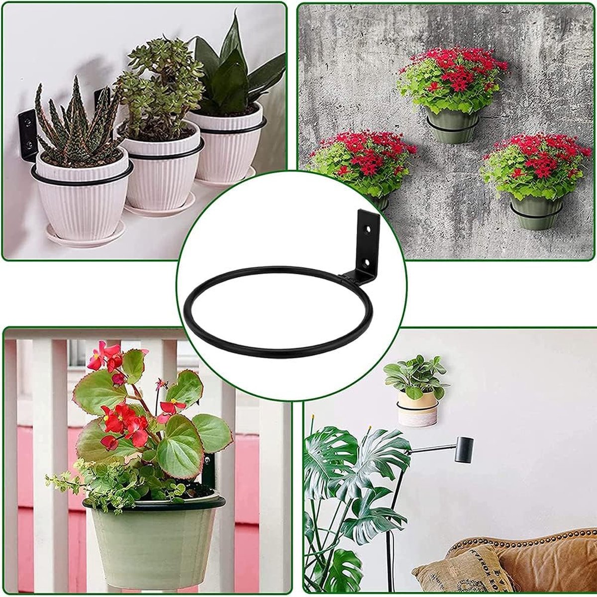 Support mural pour pot de fleur, Ring de pot de fleur, support de pot ...