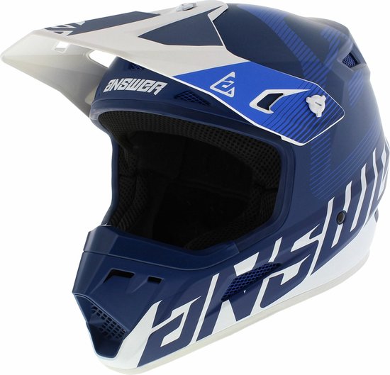 Answer AR1 V2 crosshelm Bold mat blauw wit - M 57-58 CM | bol