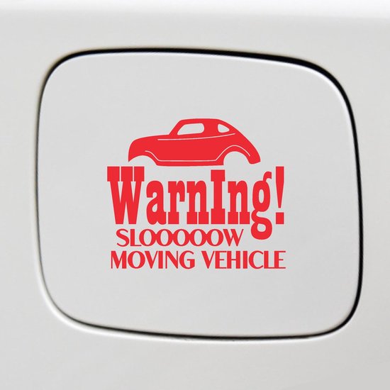 Bumpersticker - Slow Moving Vehicle - 14x12 - Rood | bol