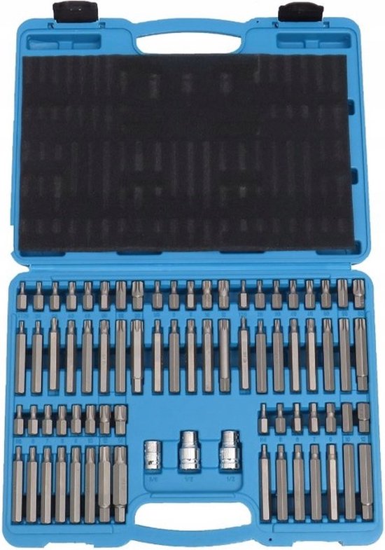 75 Delige Inbus - Torx - Spline en Ribe Doppenset | bol