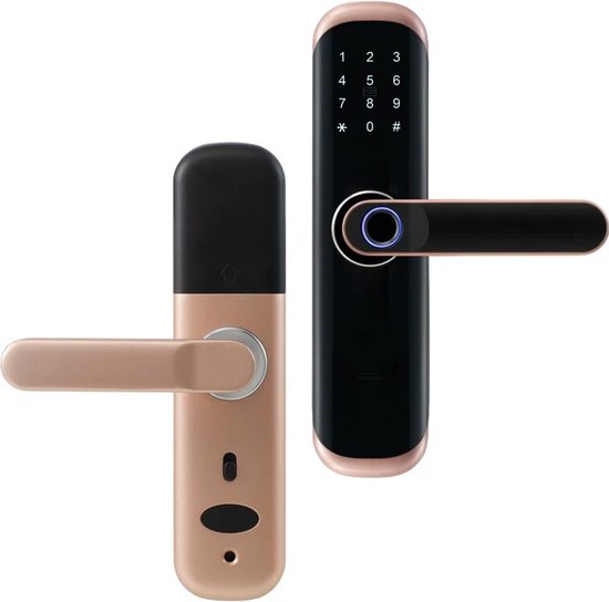 Premium Slim Deurslot Met App - Rose Gold - Smartlock - Elektrisch ...
