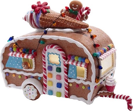 Kurt S. Adler - Gingerbread caravan met LED verlichting | bol.com