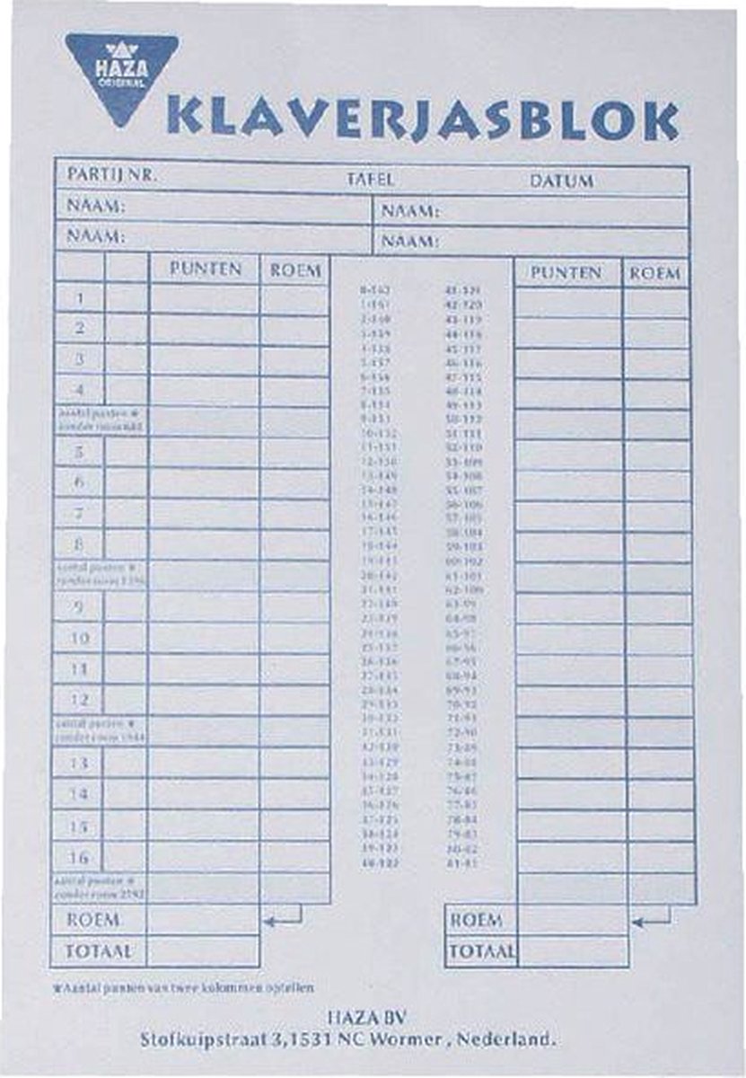 SCOREBLOK KLAVERJAS A5 | bol