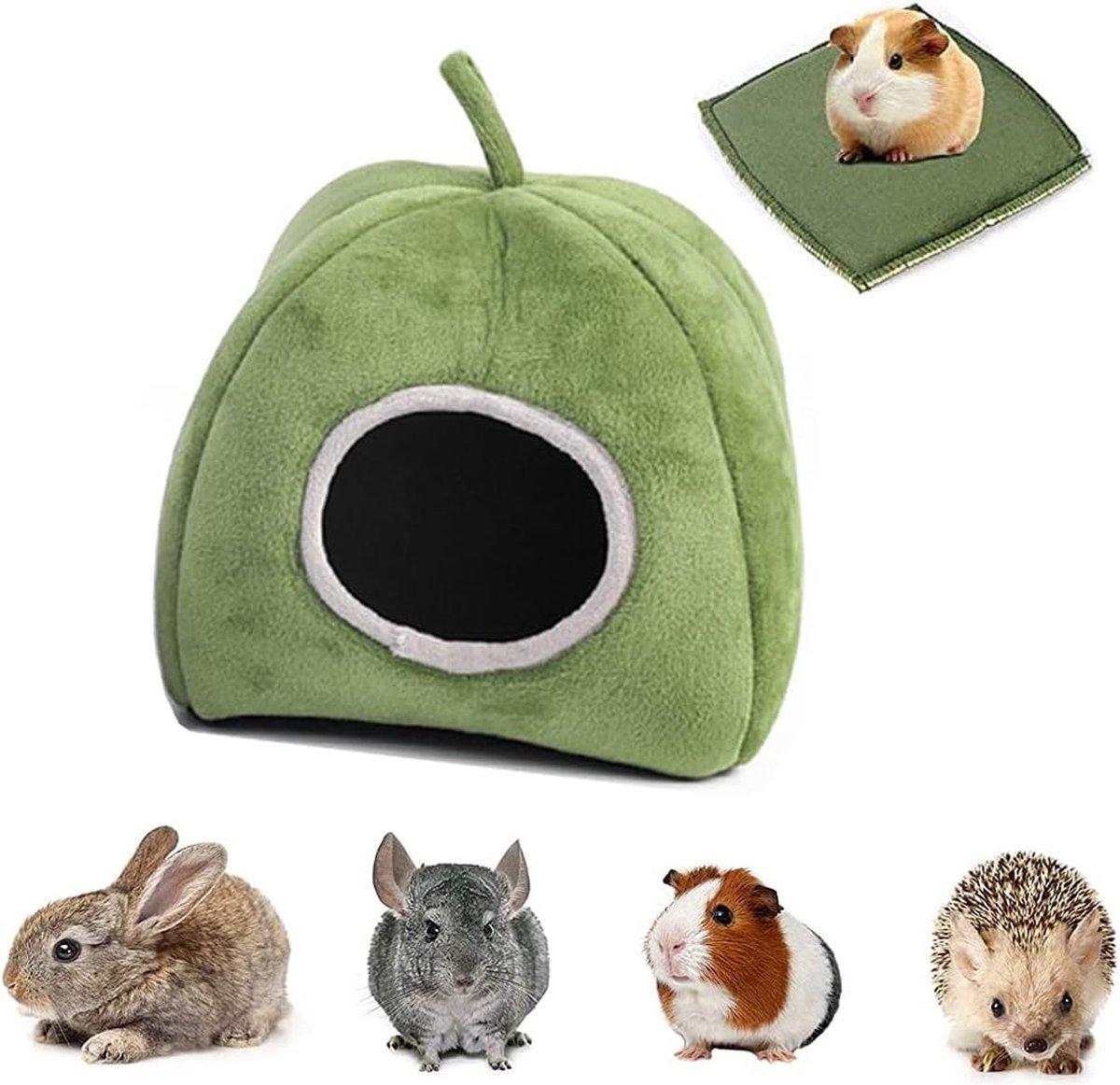 Hamsterhuis, cavia-huis, warm winterbed voor hamsters, cavia-bed, met ...