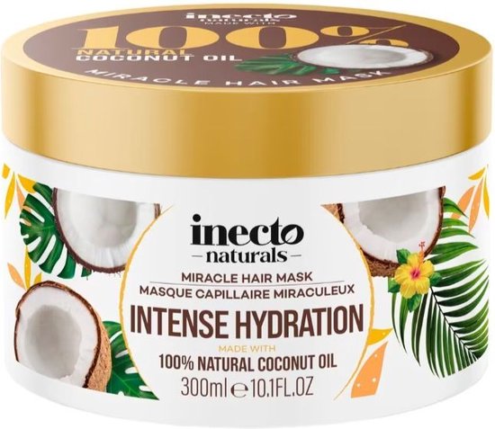 INECTO - Inecto Naturals Coconut Miracle Hair Mask - Pot - 300ml | bol