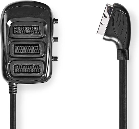 Nedis SCART-Switchbox - SCART Male - 3x SCART Female - Vernikkeld ...