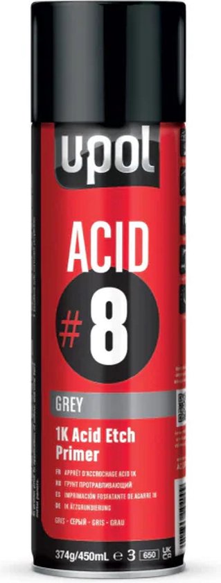 U-POL #8 ACID Etch Primer spuitbus 450ml | bol