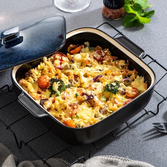 Ovenschotel met deksel, serie SIMO, steengoed erfgoed overdekte ...