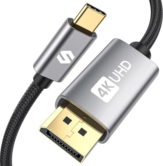 NÖRDIC USBC-N1215 - USB-C naar DisplayPort kabel - Ultra HD 4K 60Hz - 1 ...